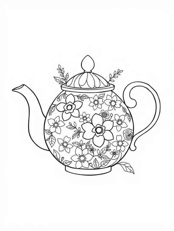 10+ Free Printable Teapot Coloring Pages for Fun and Relaxation