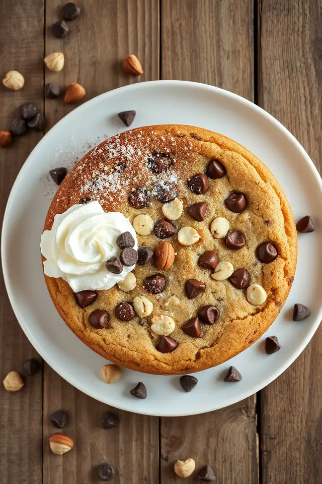 Macadamia Nut Chocolate Chip Cookie Cake Recipe